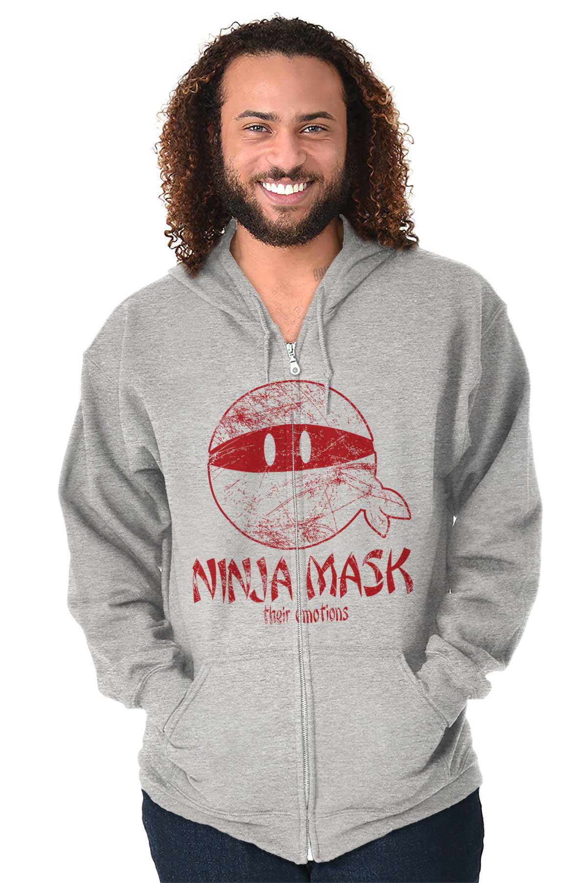 Ninja Samurai Japan Sneaky Stealthy Zip Up Hoodie Men's Women's Brisco ...
