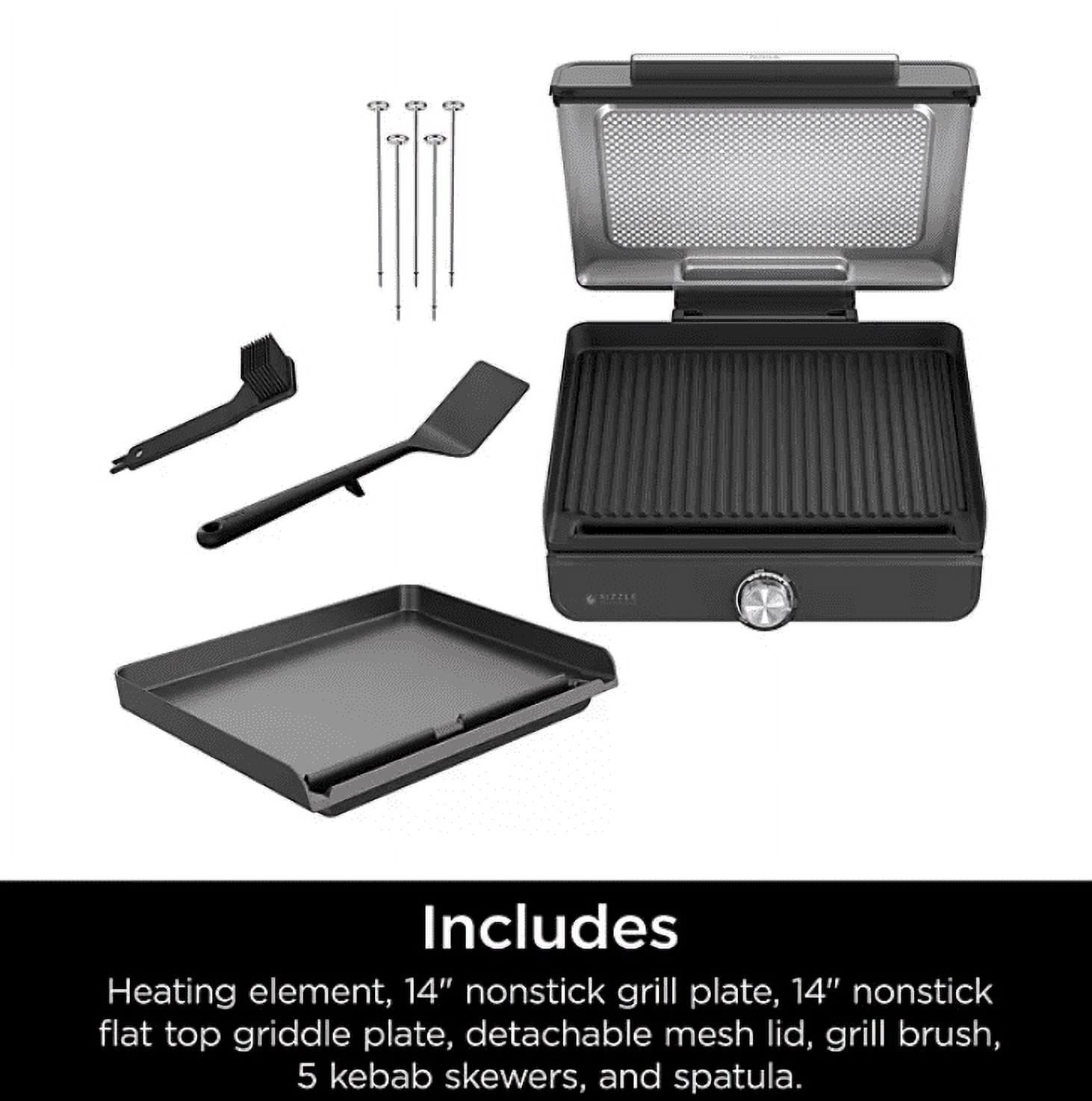 Ninja Sizzle Smokeless Indoor Grill & Griddle, Includes Grilling ...