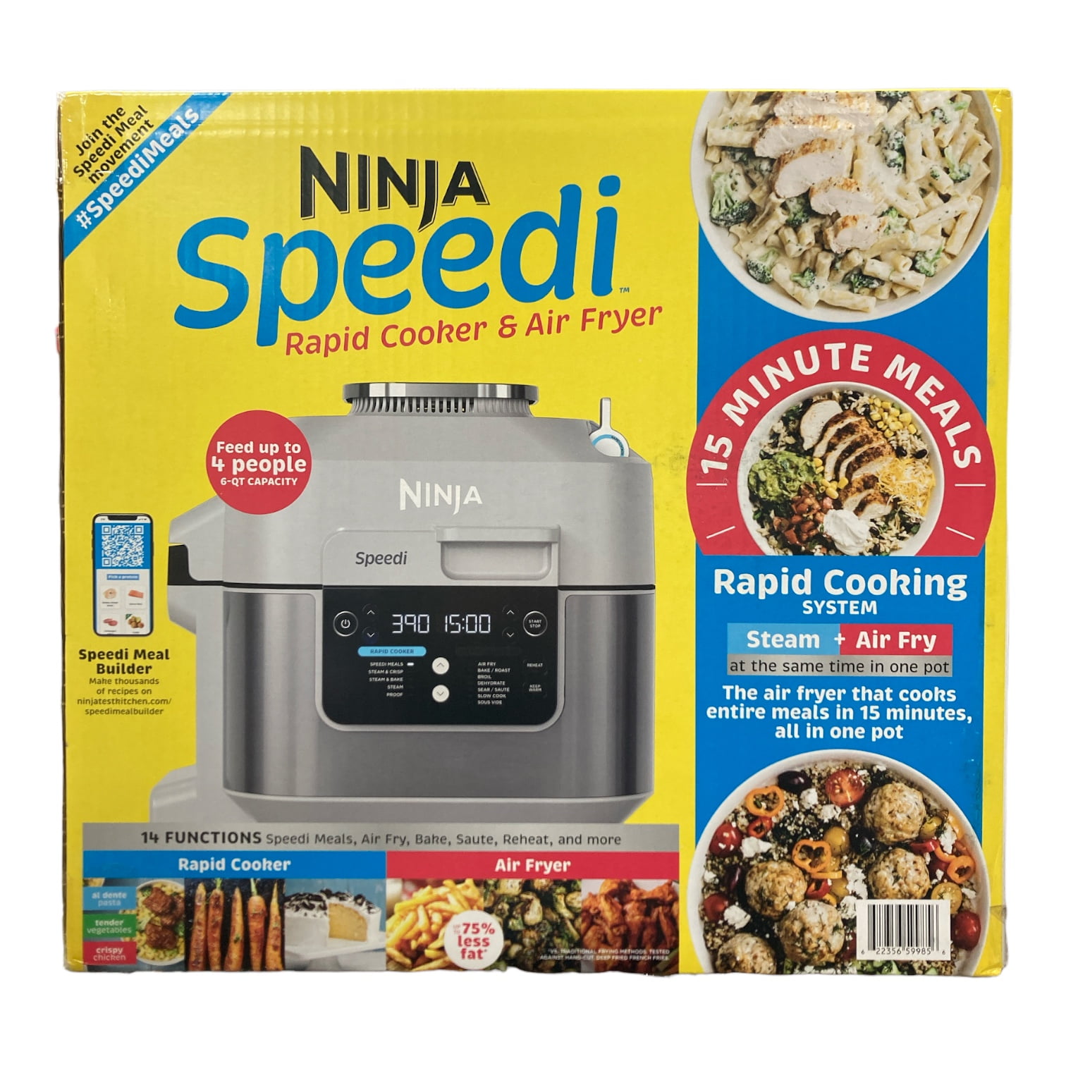 Ninja Speedy 6 Quart Multi Frying System Rapid Cooker & Air Fryer ...