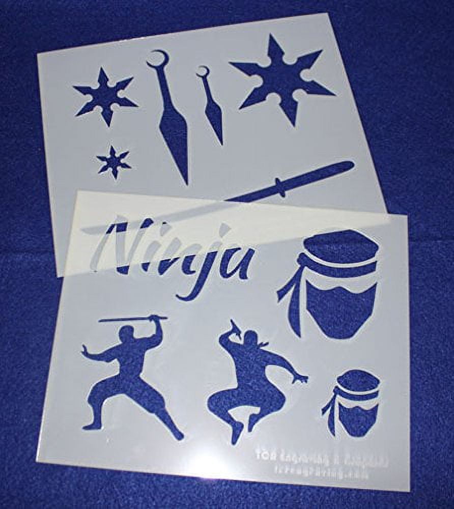 Ninja Stencils -Mylar 2 Pieces of 14 Mil 8" X 10" - Painting /Crafts ...
