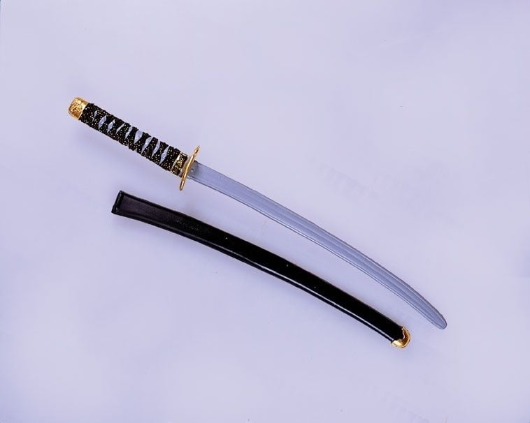 Plastic Ninja Sword Toy Accessory with Gold Trim - Walmart.com