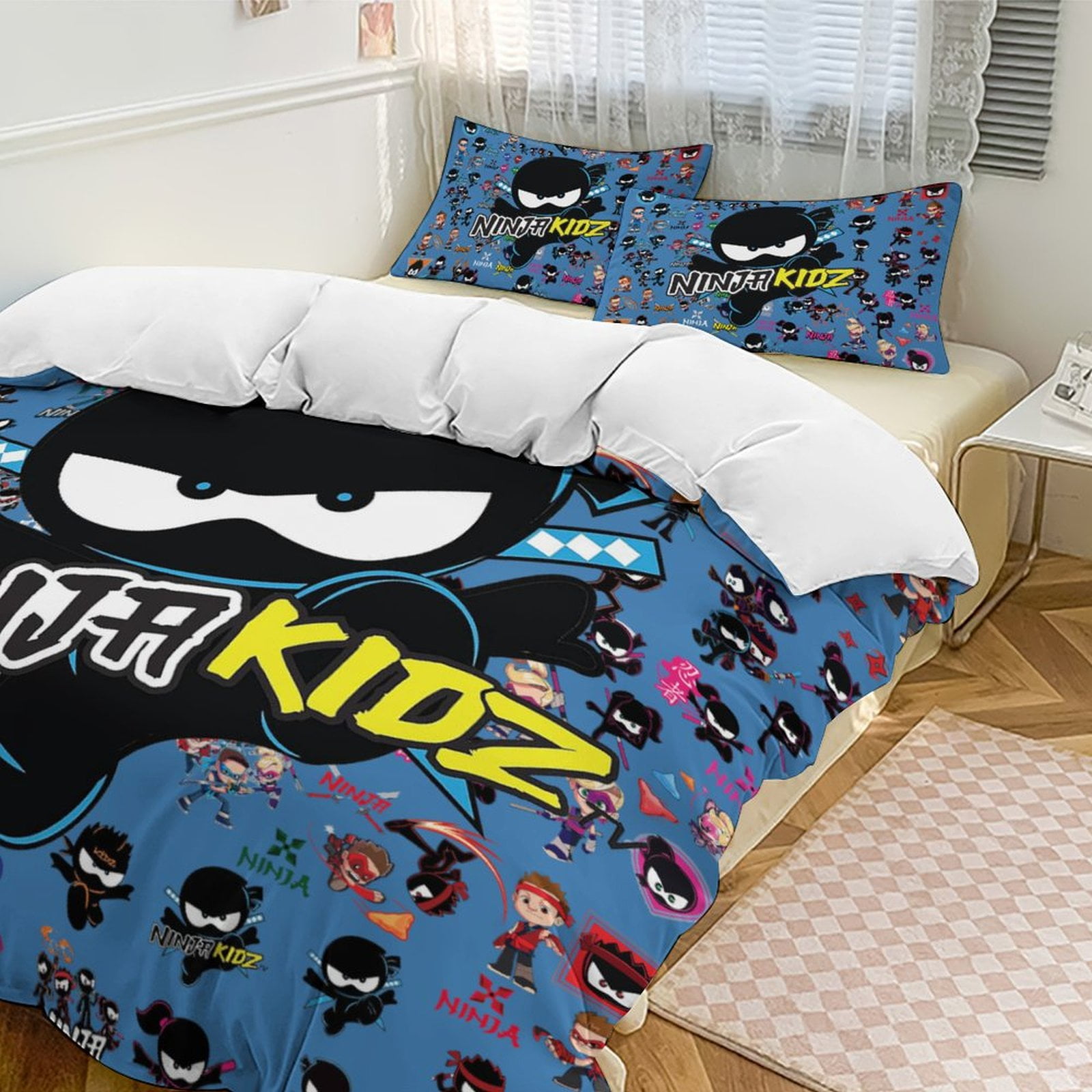Ninja TV Kidz Comfortable 3-Piece Bedding Set Pillow Case Bed Duvet ...