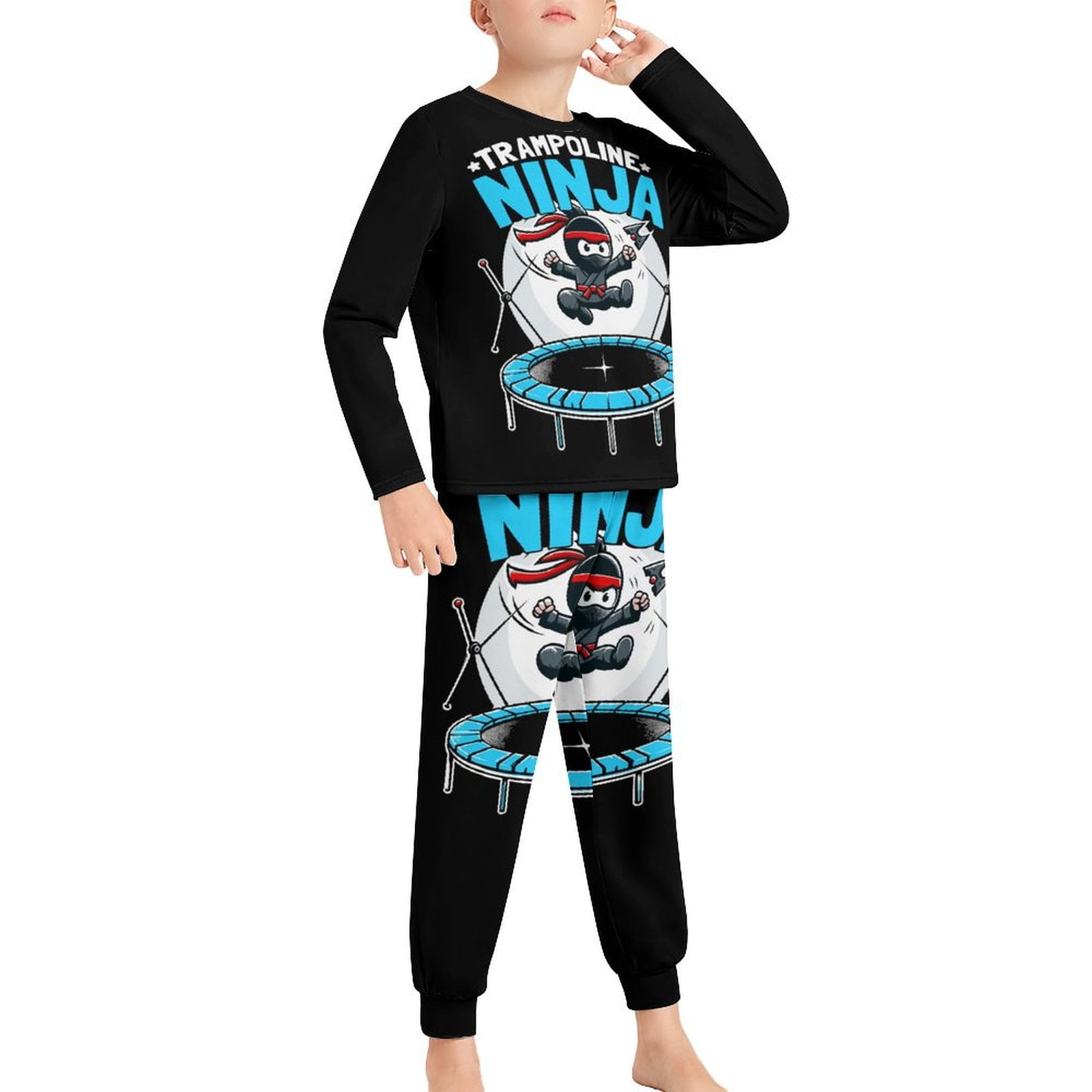 Ninja TV Kidz Pajama Suit Sleepwear Long Sleeve Pants And Tops 2-Piece ...