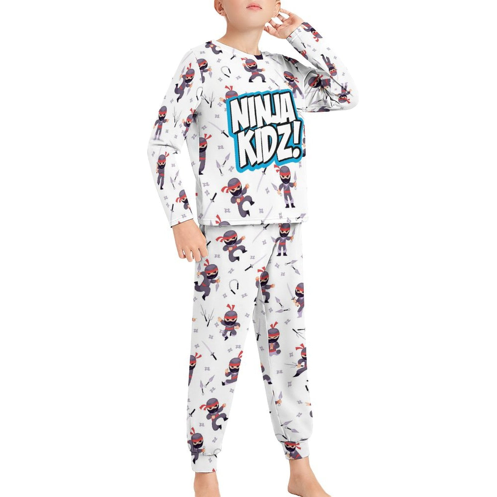 Ninja TV Kidz Pajama Suit Sleepwear Long Sleeve Pants And Tops 2-Piece ...