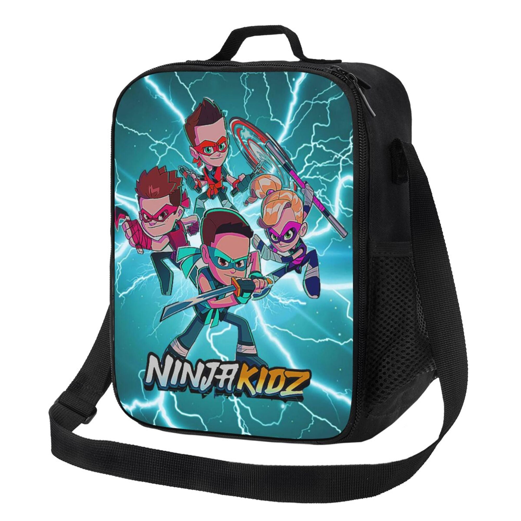 Ninja TV Kidz Reusable Lunch Bag Cooler Tote Bag Adjustable Shoulder ...