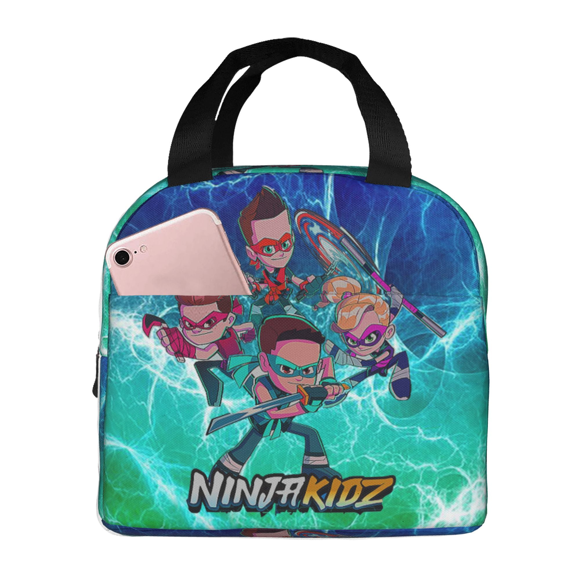 Ninja TV Kidz Reusable Lunch Bag Cooler Tote Bag Adjustable Shoulder ...