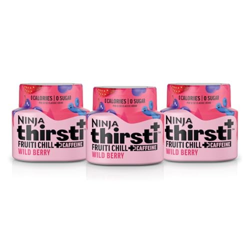 Ninja Thirsti Flavored Water Drops, FRUITI CHILL+ Wild Berry, Bold ...