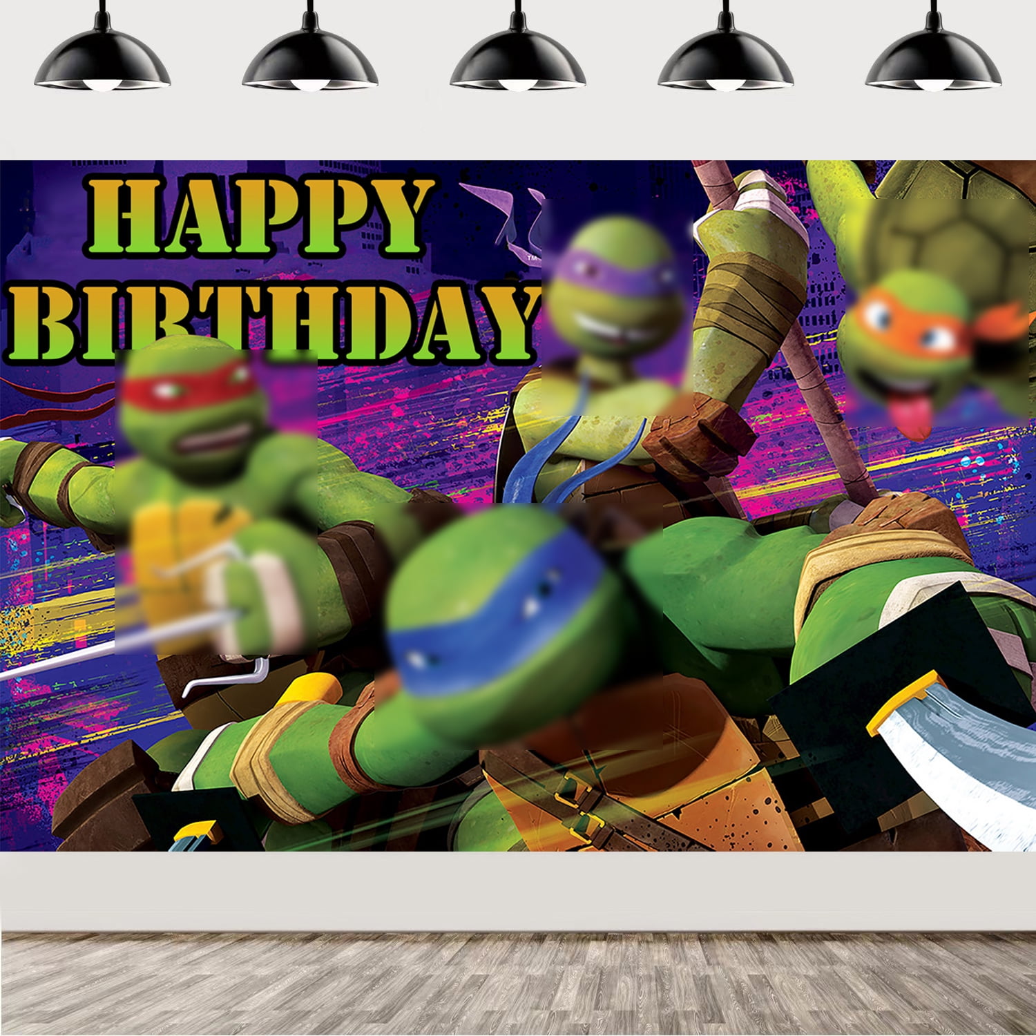 Ninja Turtle Birthday Decorations 5x3ft Cartoon Ninja Turtle Backdrop ...