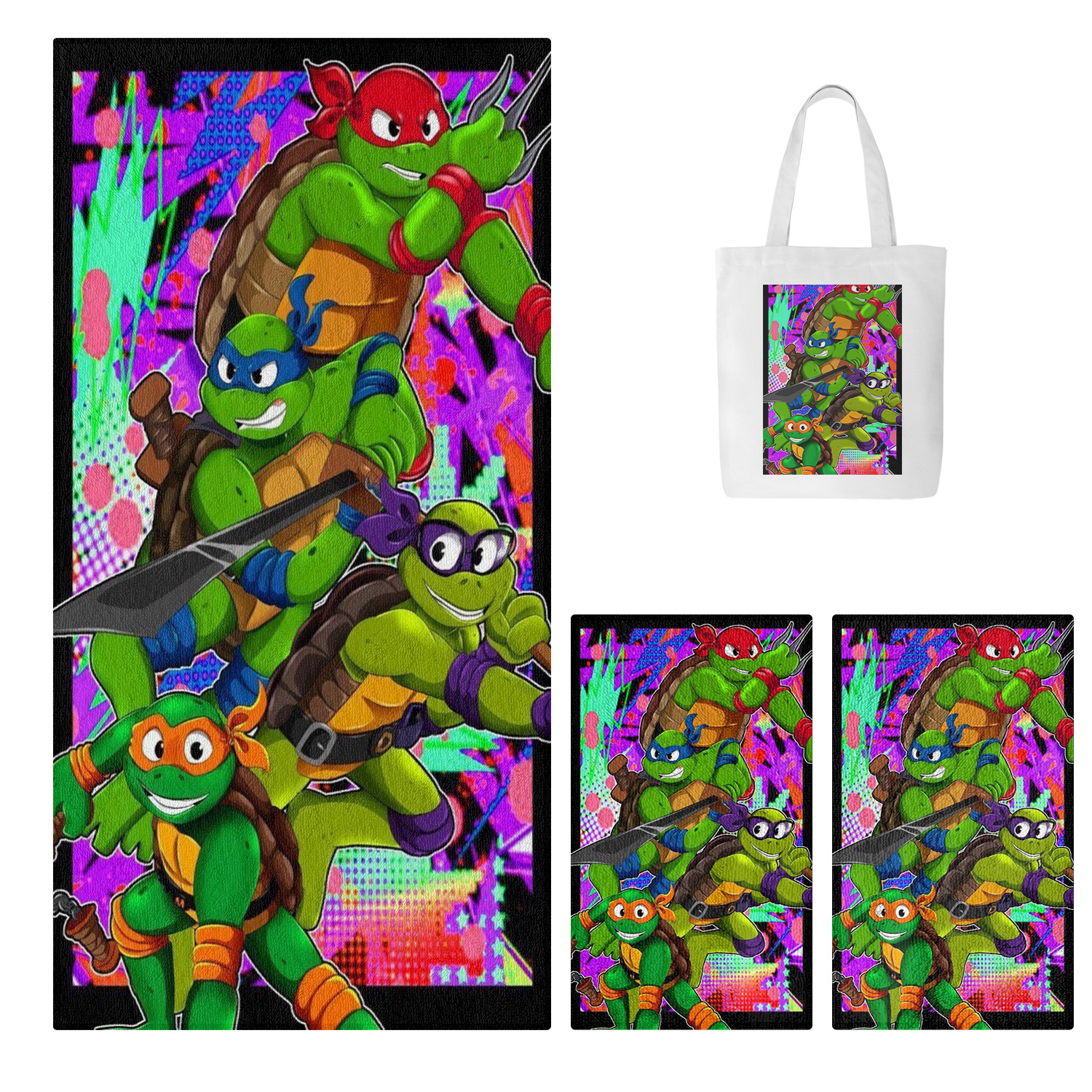 Ninja Turtles 100*180 Bath Towel with Storage Bag - Walmart.com