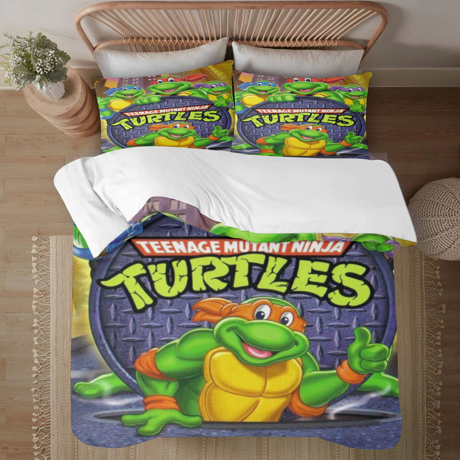 Ninja Turtles 203*228CM Three Piece Bedding Set Ninja Turtles - Walmart.com
