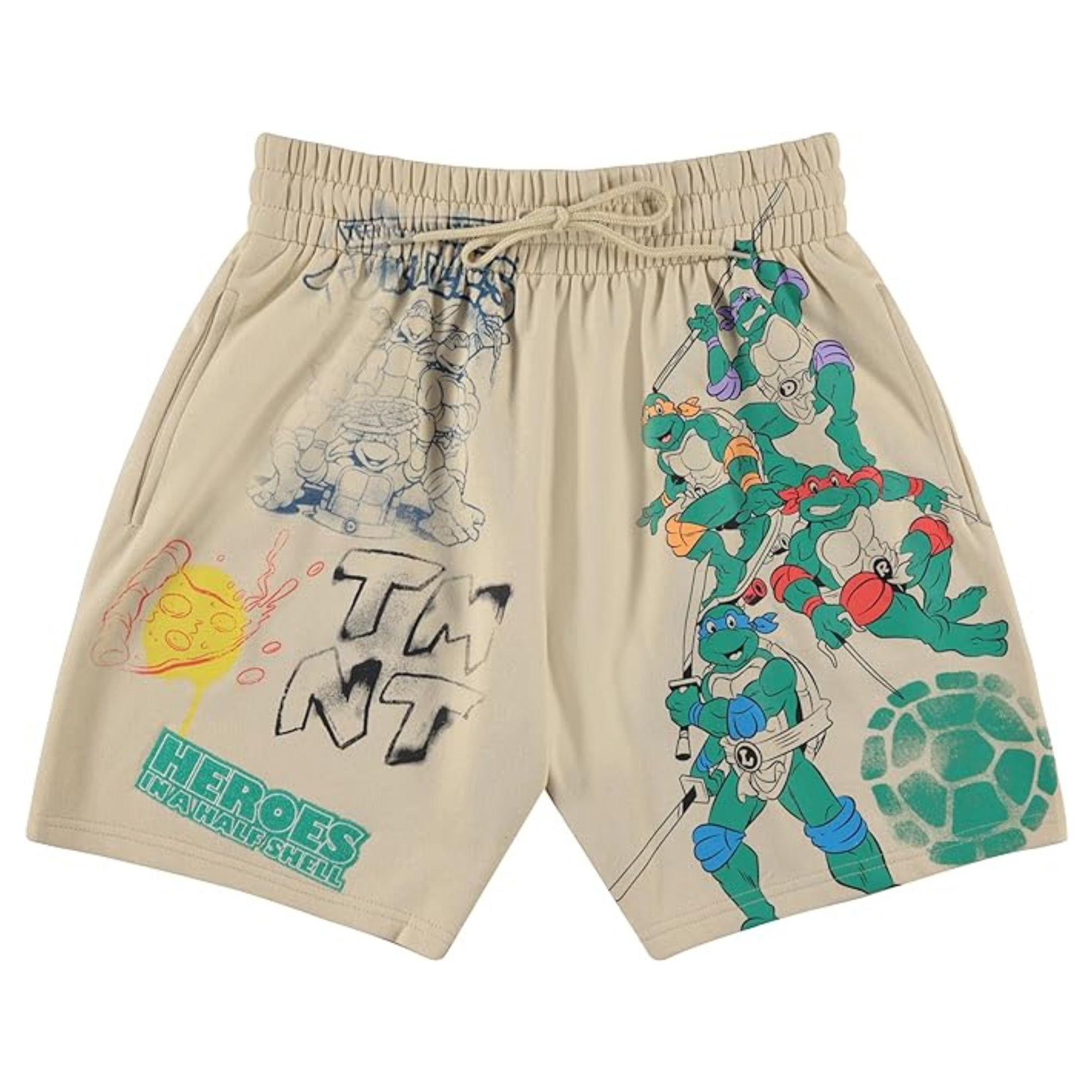 Ninja Turtles Mens Basketball Shorts, Graphic Ninja Turtles Shorts Sand ...