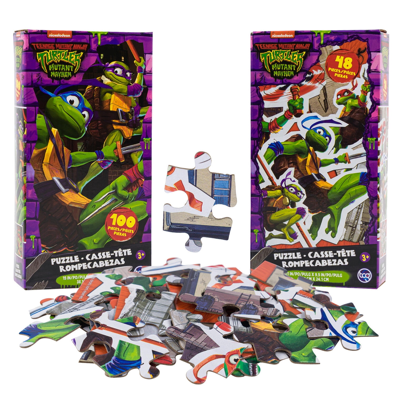 Ninja Turtles PUZZLE,48 & 100pc TMNT 2AST - Walmart.com