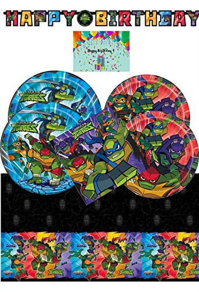 Ninja Turtles Party Supplies and Decoration Kit for 16 - Birthday ...