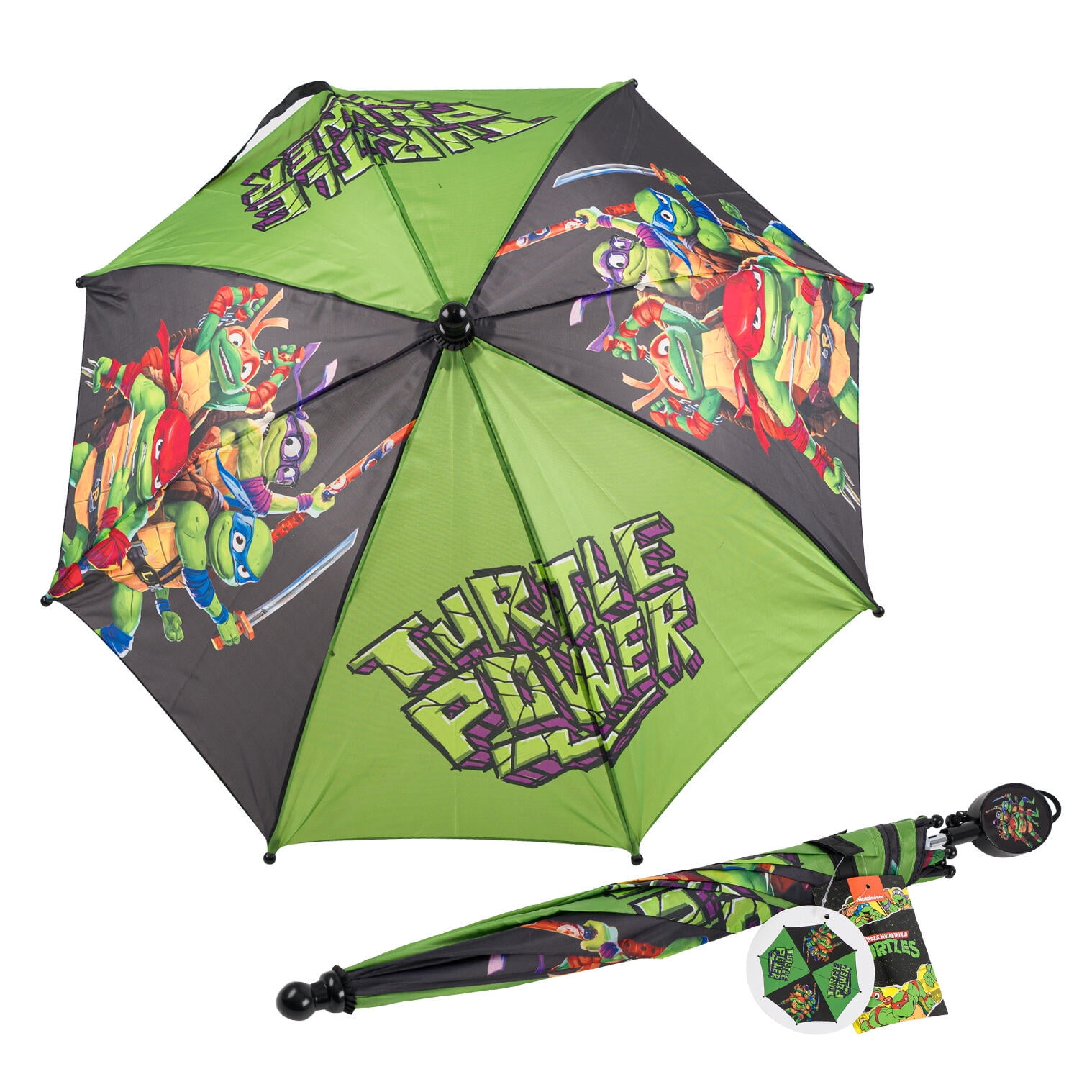 Ninja Turtles Stick Umbrella with Clamshell Handle 21" - Walmart.com