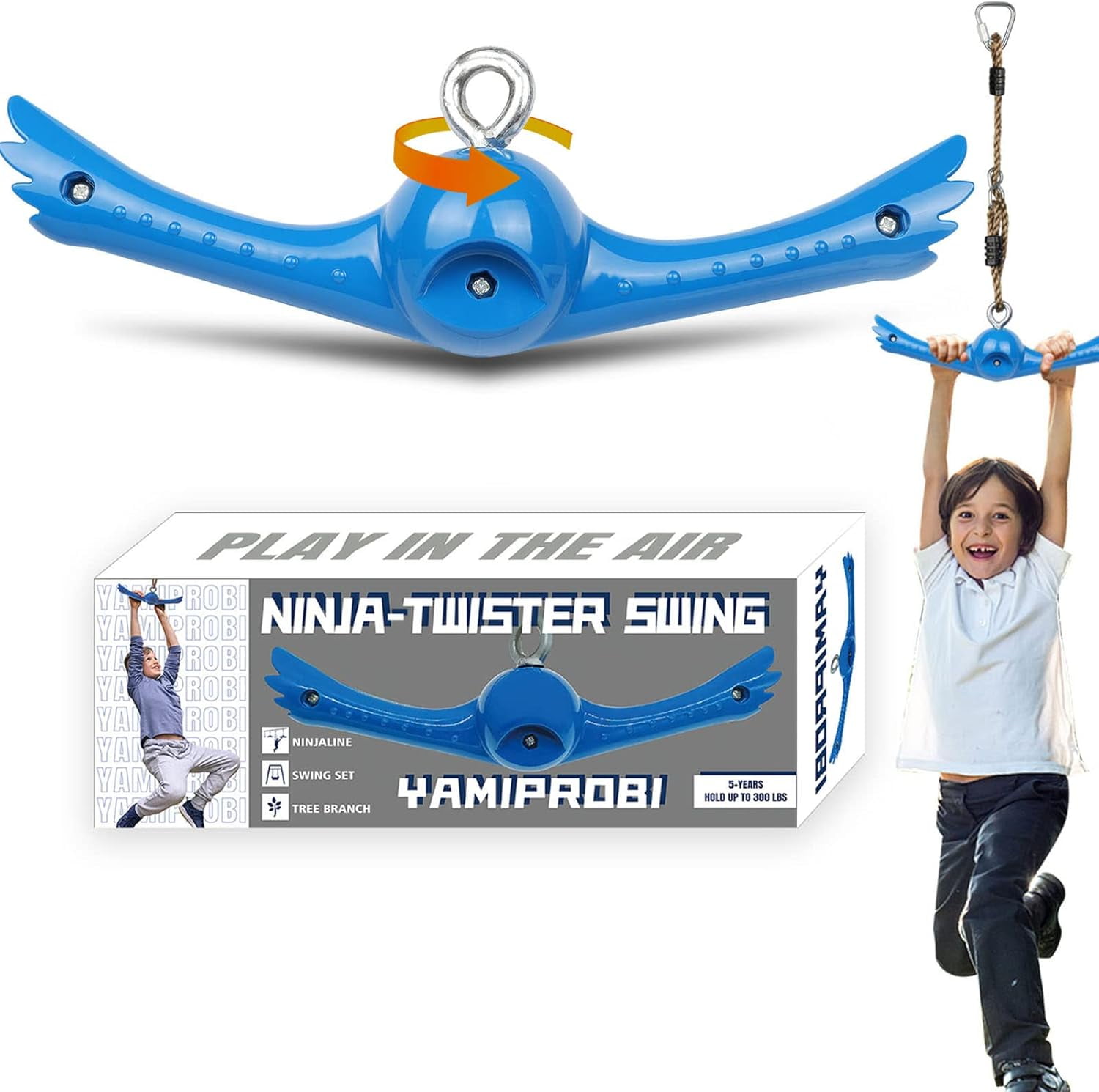 Ninja-Twister Swing Spins Set: Slackline Attachments - 360° Handle ...
