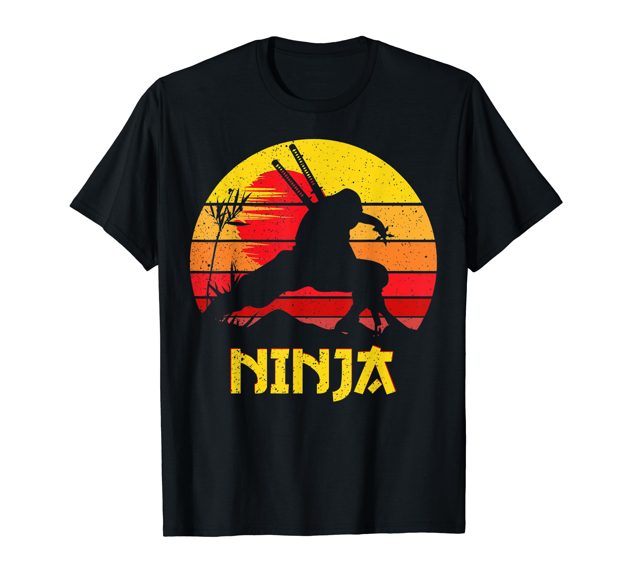 Ninja Vintage Shadow Warrior with Ninja Swords Ninjas T-Shirt - Walmart.com