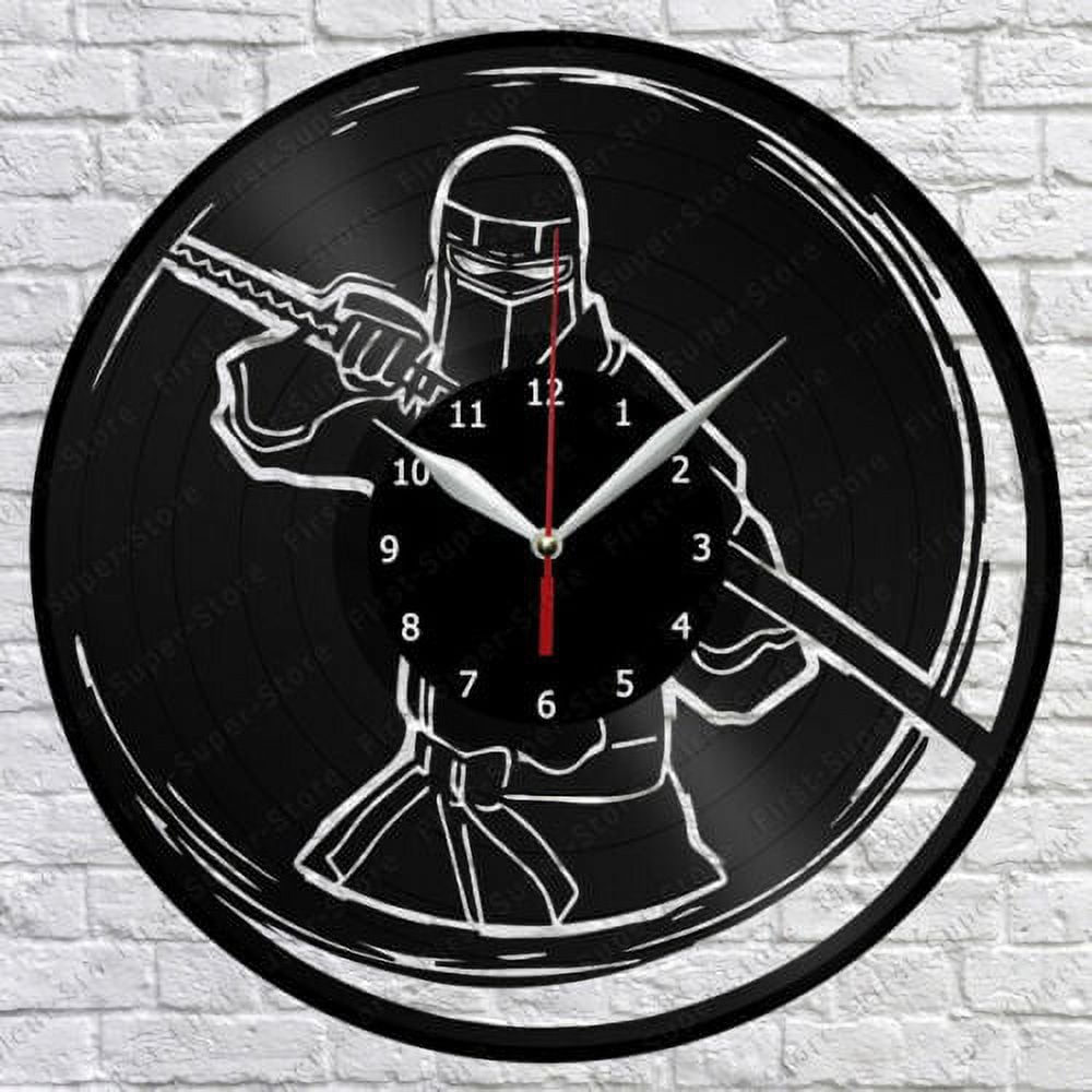 Ninja Vinyl Record Wall Clock Fan Art Home Decor Vintage Wall Art ...