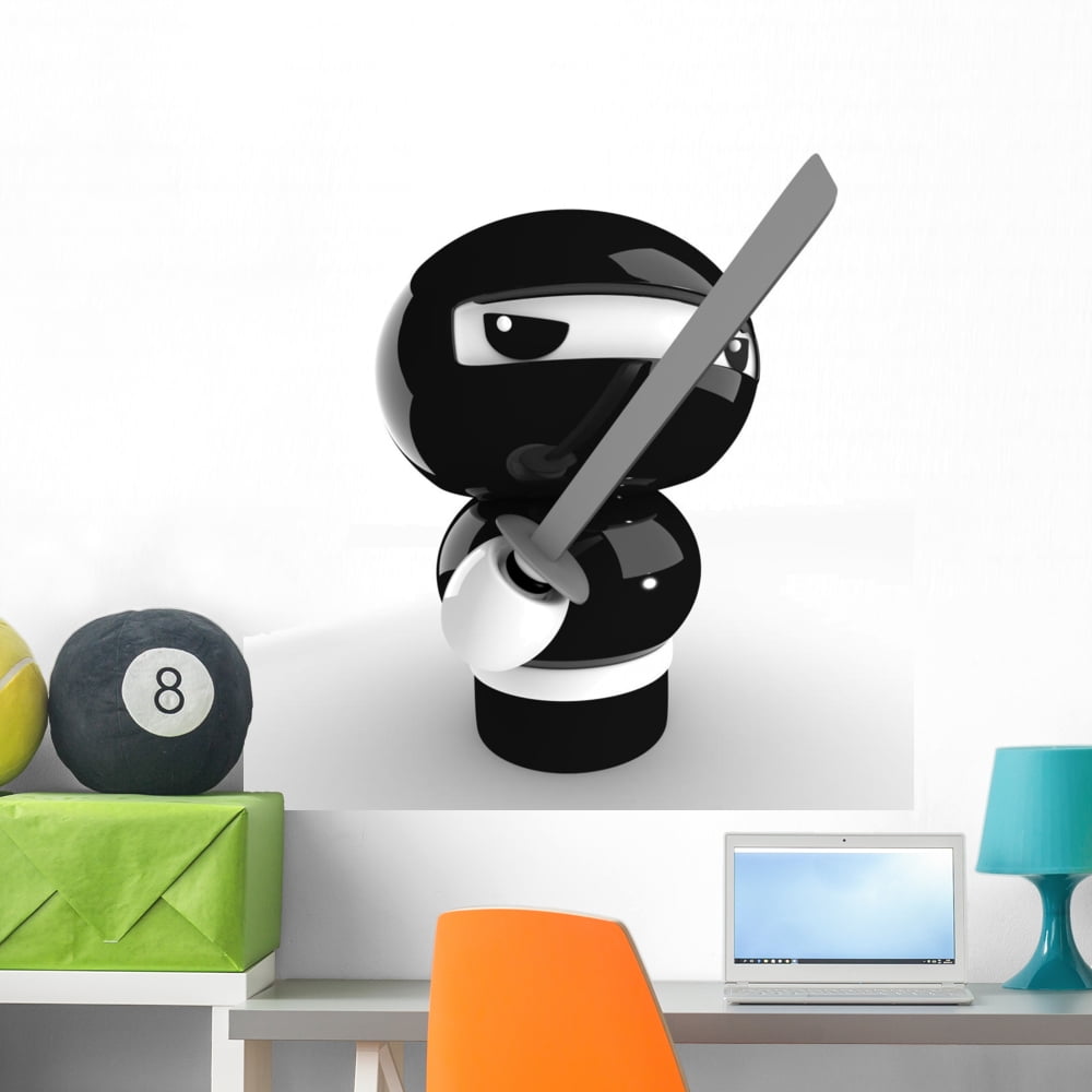 Ninja Wall Decal Mural by Wallmonkeys Vinyl Peel & Stick Graphic for ...