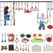 Vuly Ninja Quest Monkey Bars Jungle Gym with Net, Rings, Flying Fox and ...