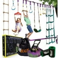 Ninja Warrior Obstacle Course for Kids - 2 x 55ft Slackline Double the ...