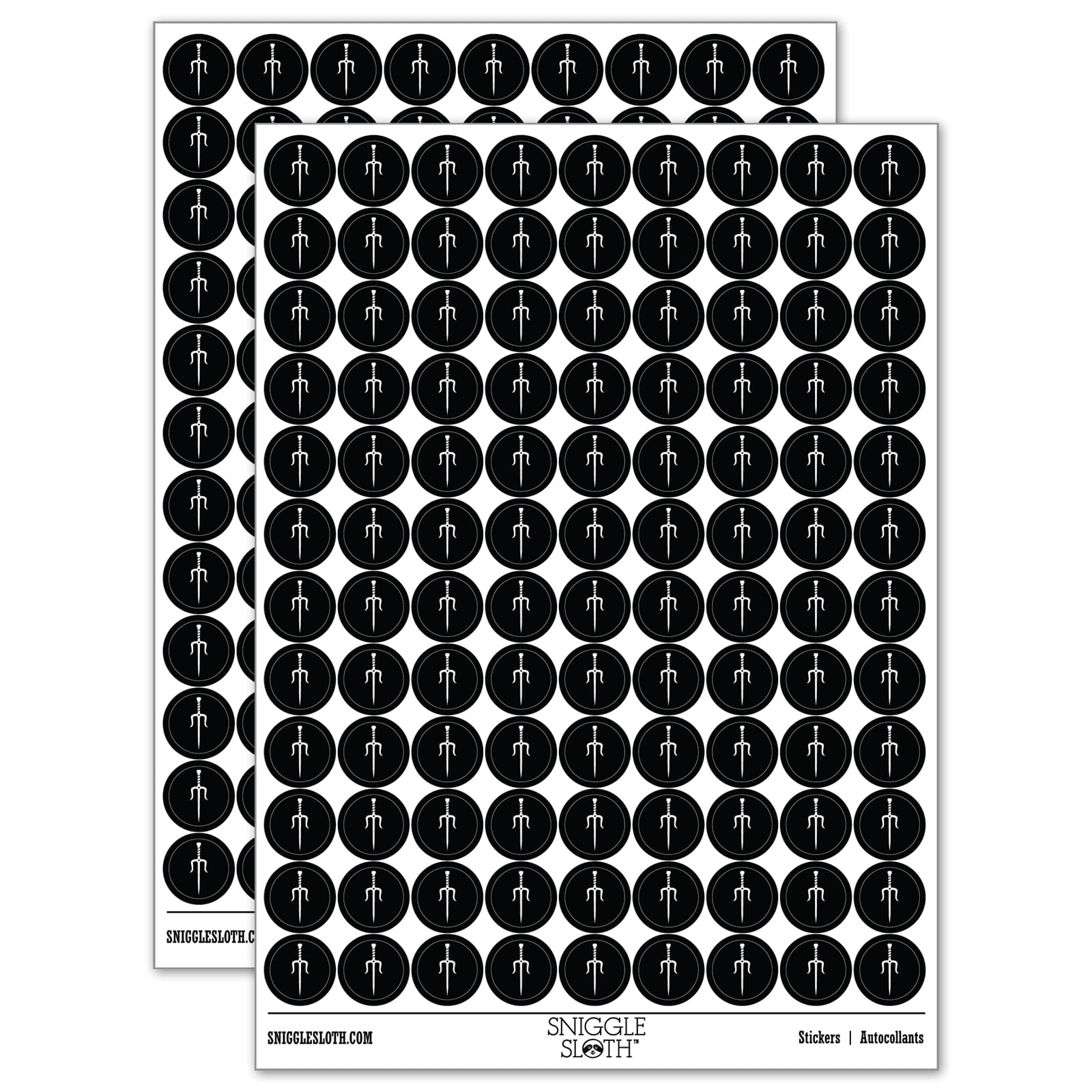 Ninja Weapon Sai 200+ Round Stickers - Black - Gloss Finish - 0.50 ...