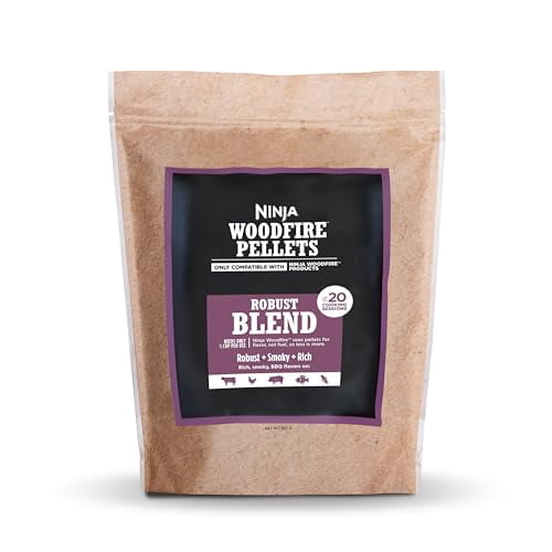 Ninja XSKOP2R Woodfire Pellets, Robust Blend 2-lb Bag, Up to 20 Cooking ...