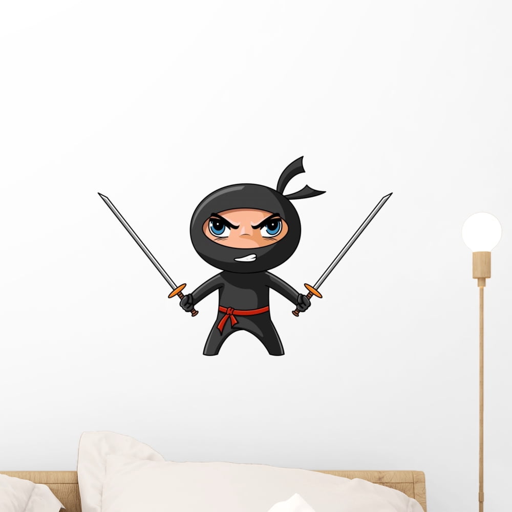 Ninja with Katana Wall Decal by Wallmonkeys Peel and Stick Graphic (18 ...