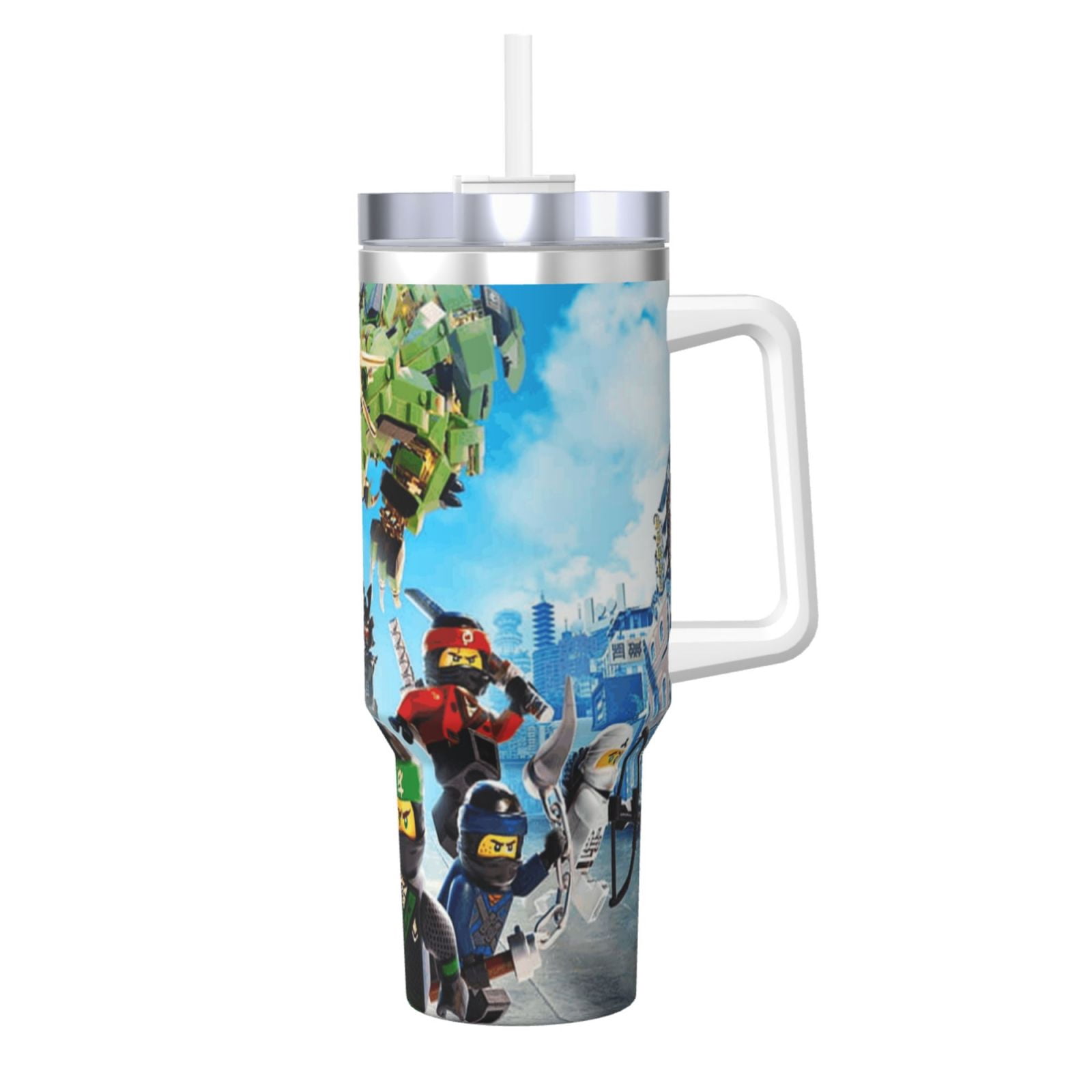Ninjago 40 Oz Stainless Steel Tumbler Car Cup Insulated Water Bottle ...