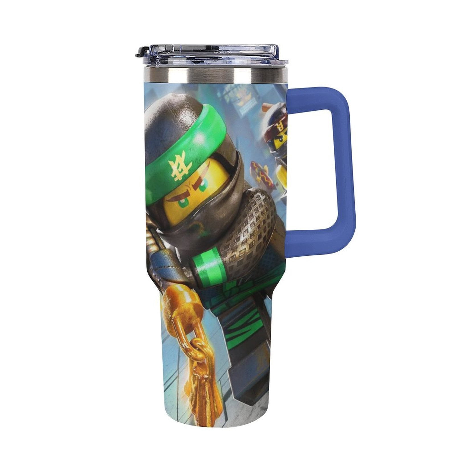 Ninjago 40 Oz Tumbler With Handle And Straw, Stainless Steel Vacuum ...