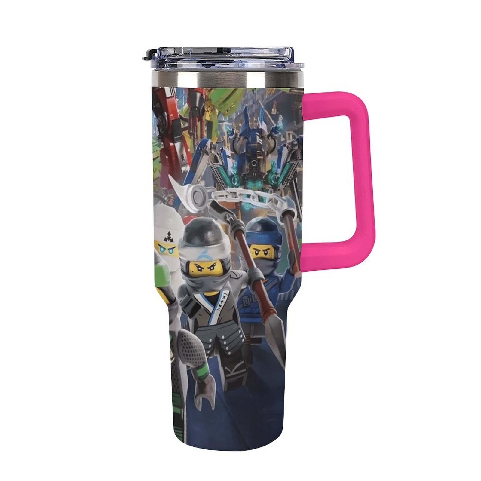 Ninjago 40 Oz Tumbler With Handle And Straw, Stainless Steel Vacuum ...