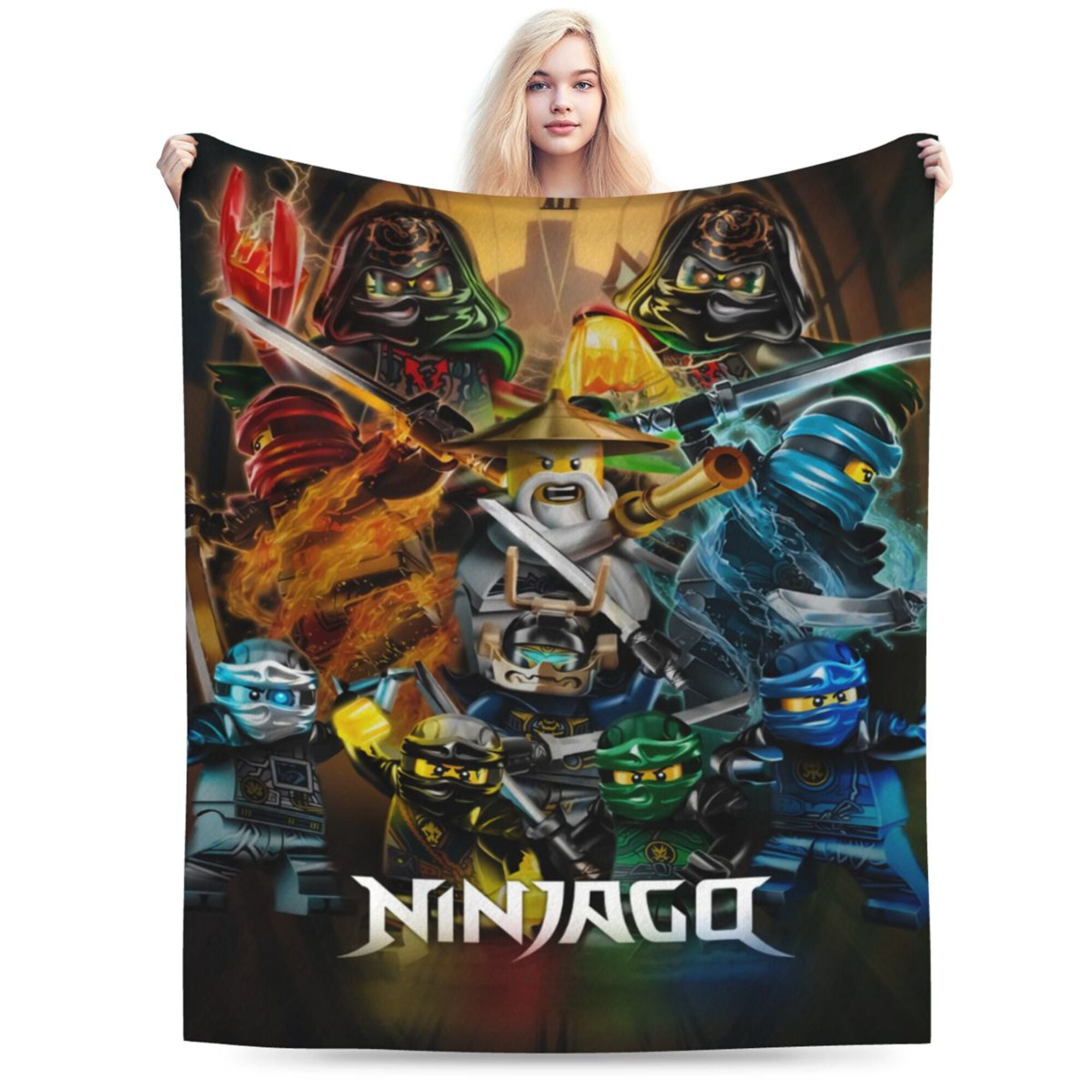 Ninjago Anime Blanket Cartoon Ultra Soft Flannel Throw Blanket For ...