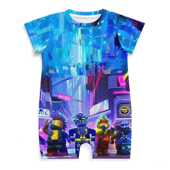 Ninjago Baby One-Piece Rompers Summer Short Sleeve Outfit Clothing Sets ...