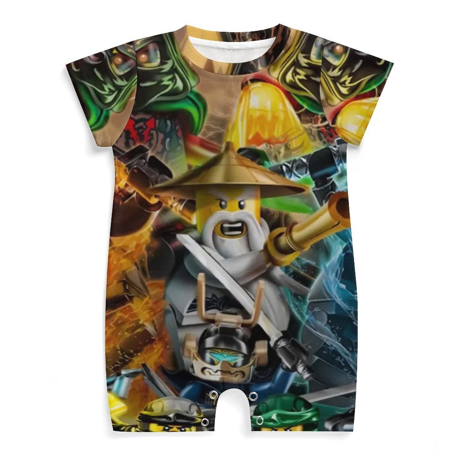 Ninjago Baby One-Piece Rompers Summer Short Sleeve Outfit Clothing Sets ...
