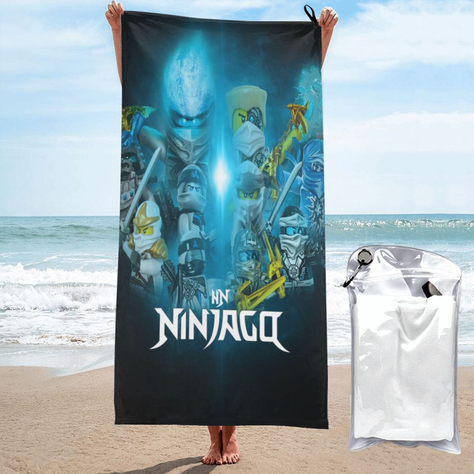 Ninjago Beach Towels, Print Quick Dry Lightweight Absorbent Bath Towels ...