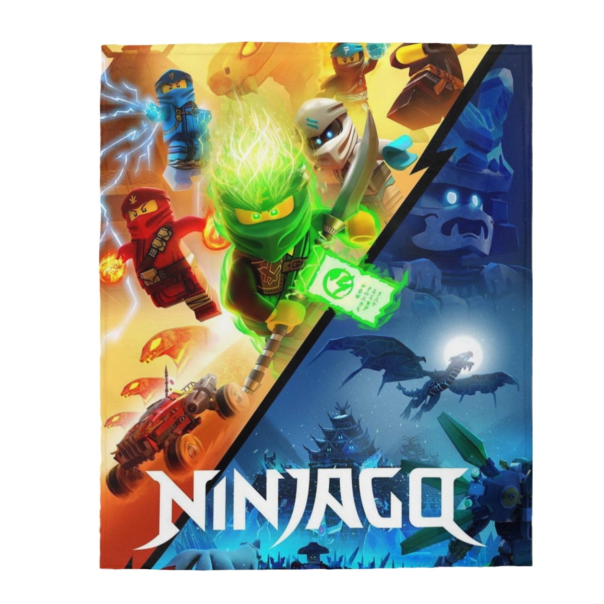 Ninjago Kids Throw Blanket, Masters of Spinjitzu Velveteen Plush ...
