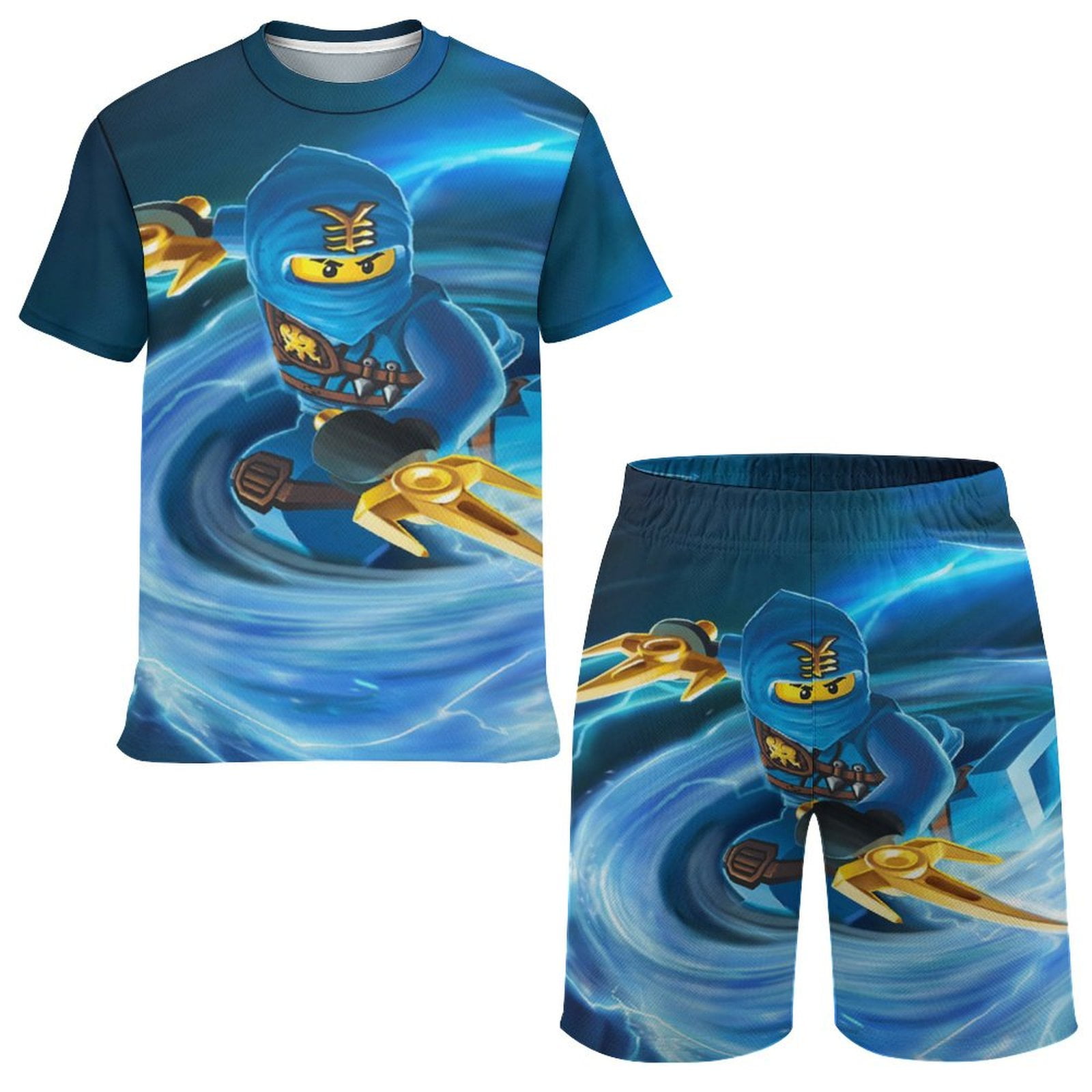 Ninjago Boys Girls Short Sleeve Mesh T-Shirt And Shorts Outfit Set ...