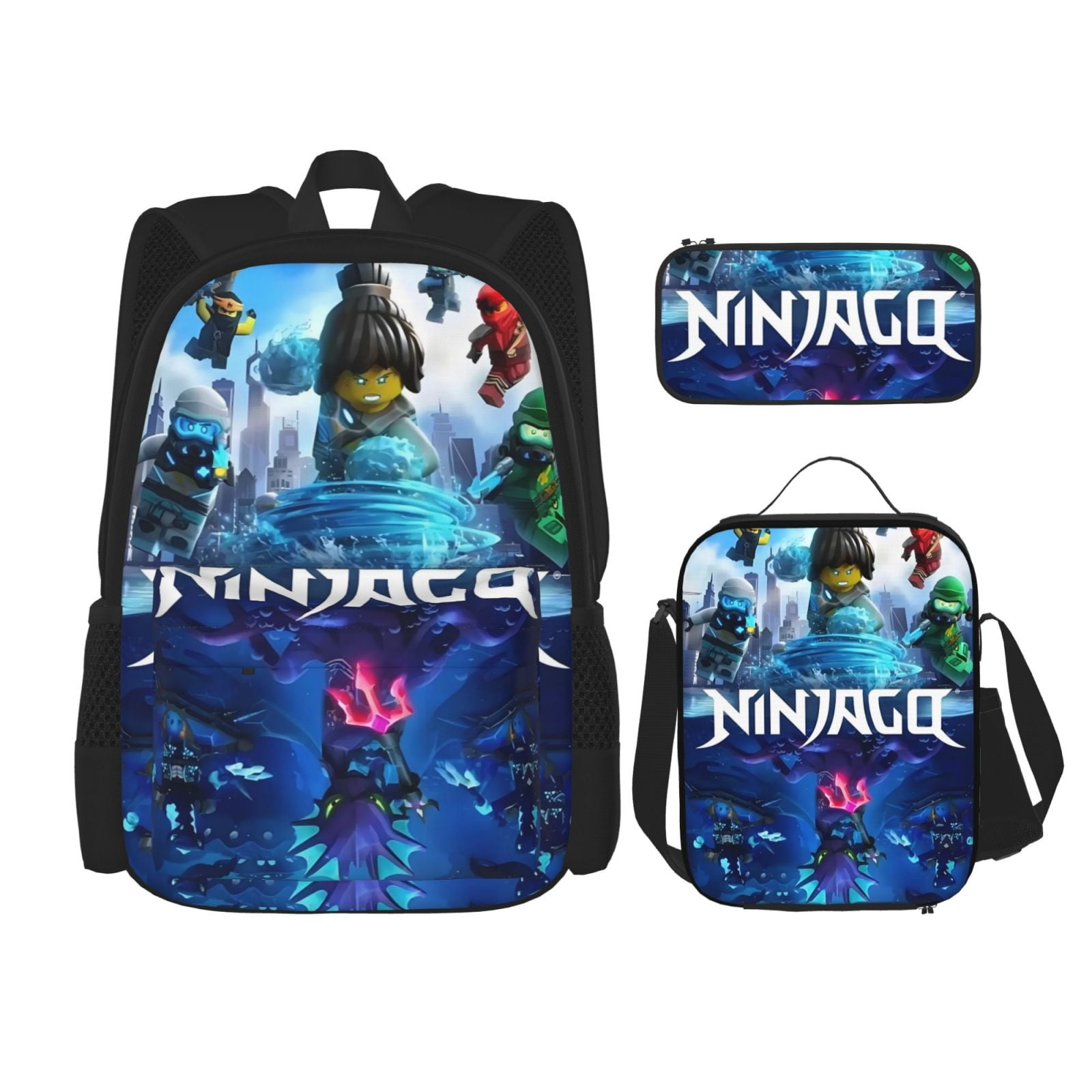 Ninjago Casual Backpack Invader Cartoon_Ninjago Unisex High Capacity ...