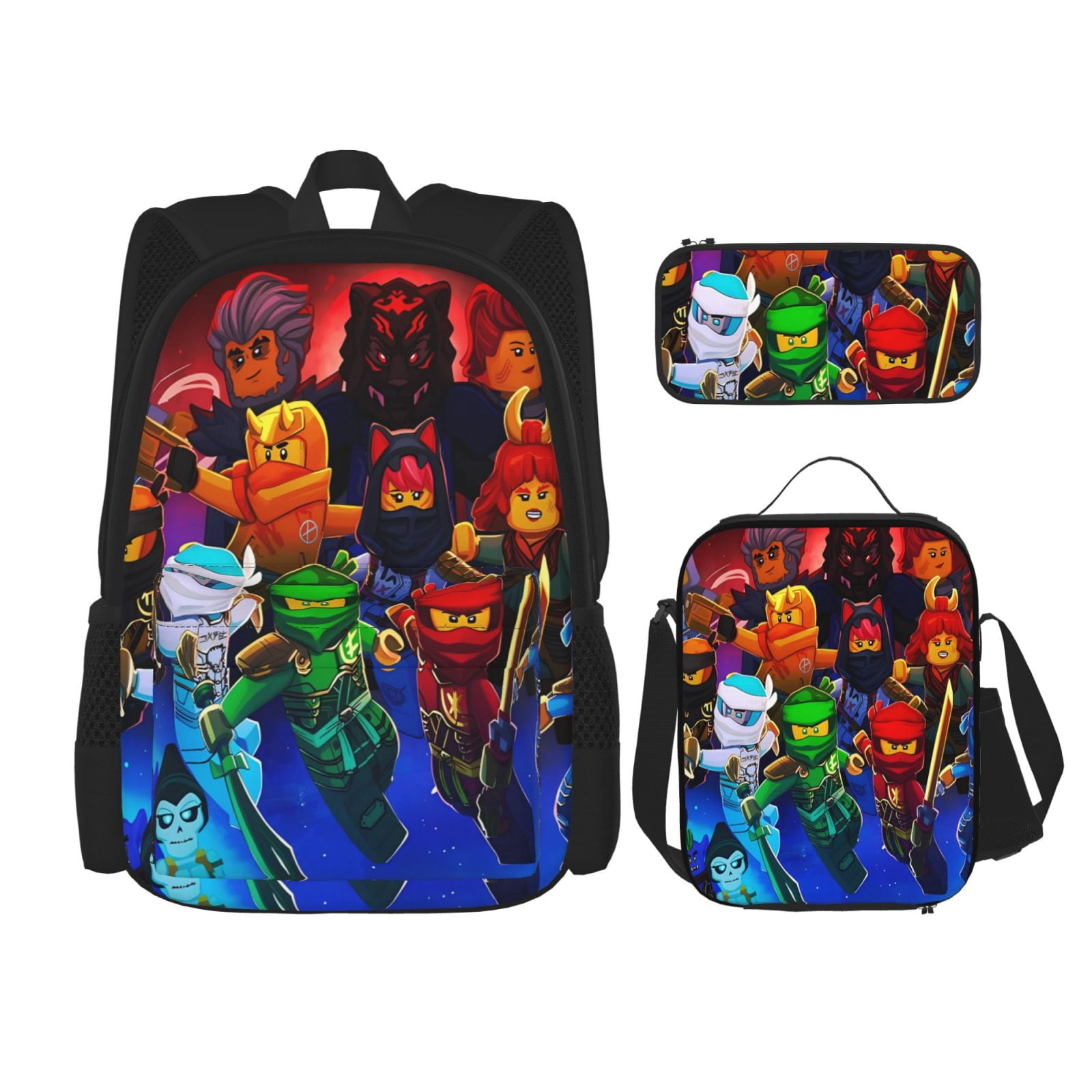 Ninjago Casual Backpack Invader Cartoon_Ninjago Unisex High Capacity ...