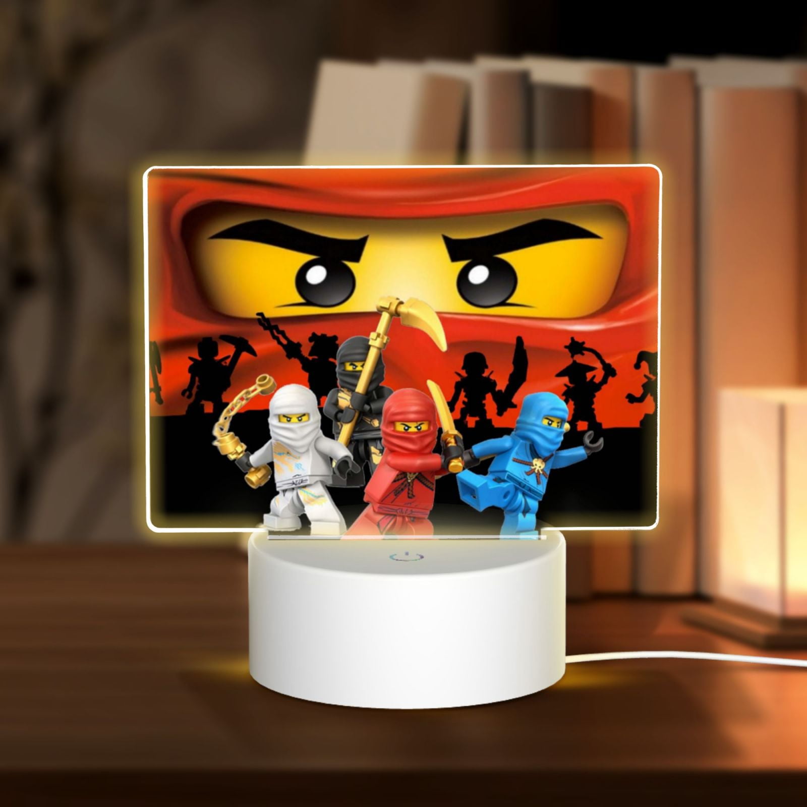 Ninjago Characters Rectangular Acrylic Night Light Adjustable 3 Light ...
