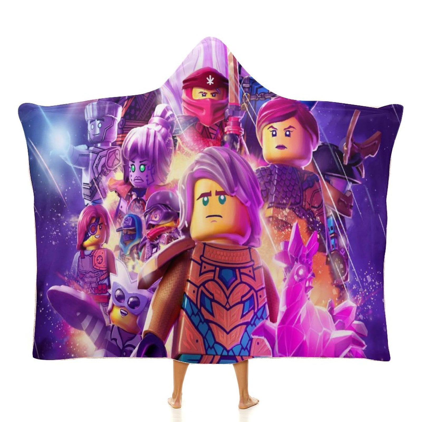 Ninjago Cloak Hooded Blanket Soft Wearable Blanket Hoodie Throw Cape ...
