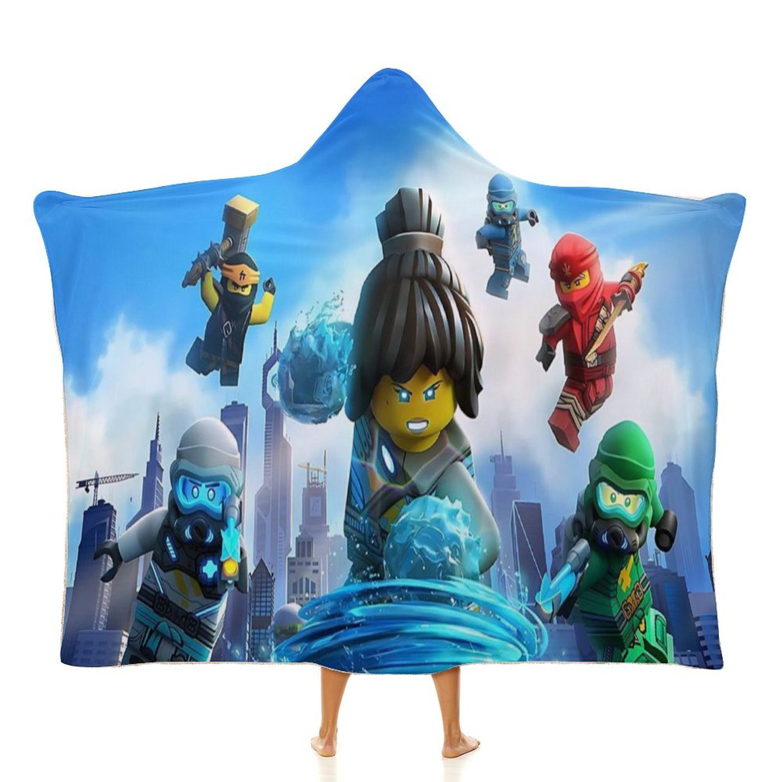Ninjago Cloak Hooded Blanket Soft Wearable Blanket Hoodie Throw Cape ...