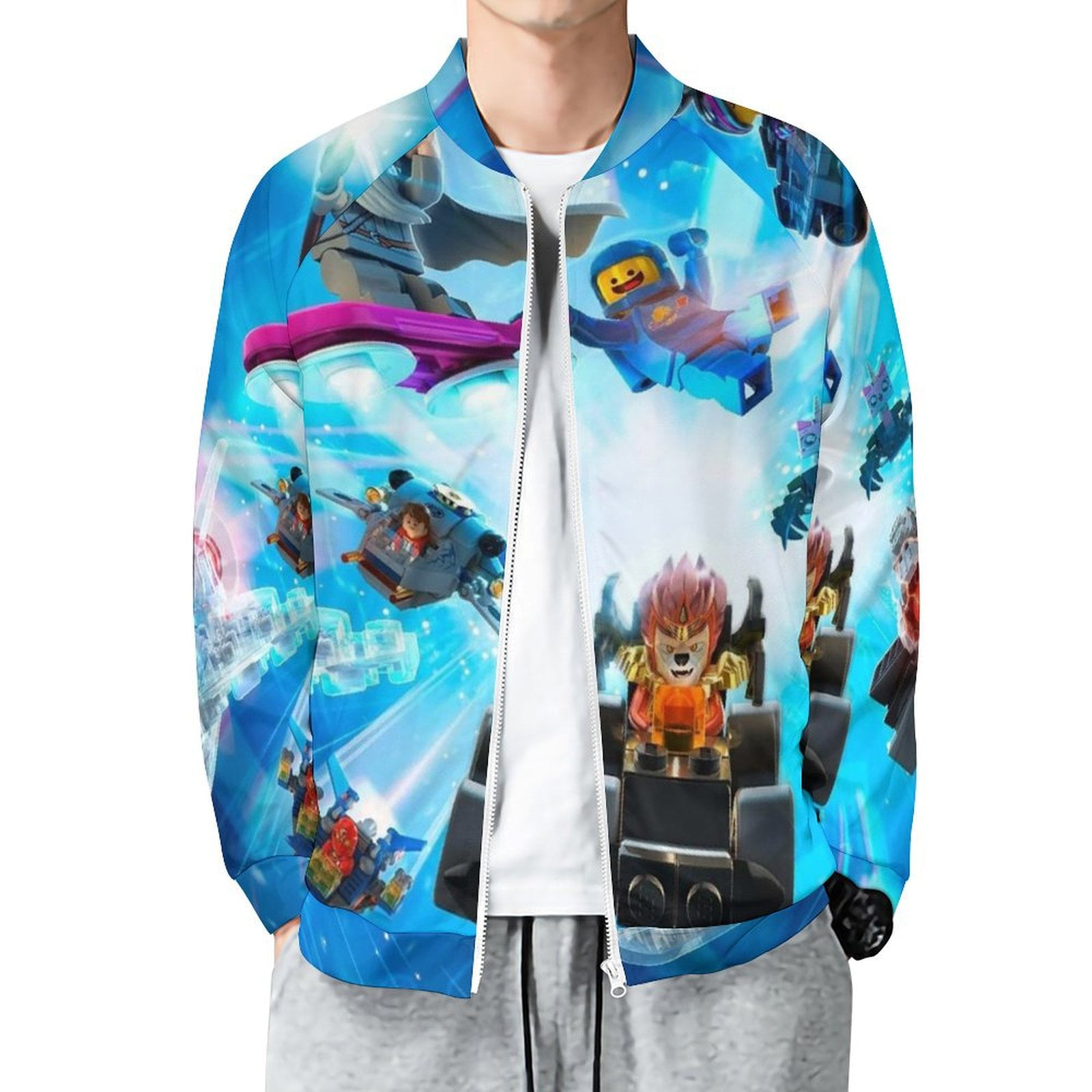 Ninjago Fashion Jacket Mens Windbreaker Coat Lightweight Zipper Clothes ...