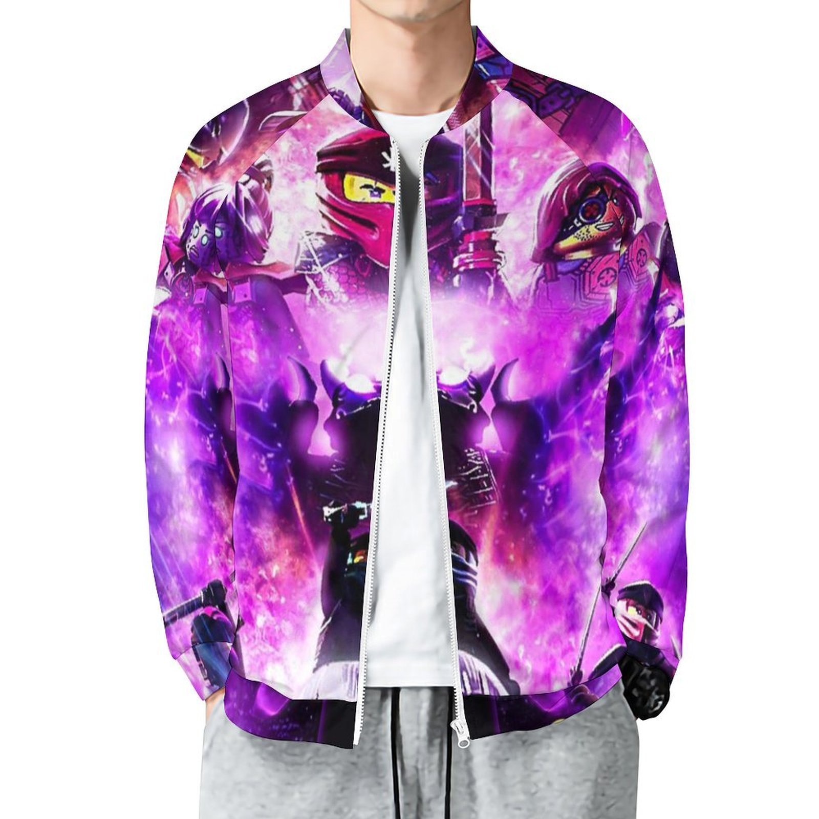 Ninjago Fashion Jacket Mens Windbreaker Coat Lightweight Zipper Clothes ...