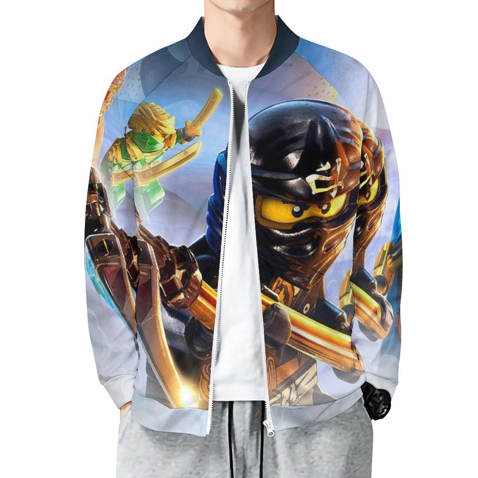 Ninjago Fashion Jacket Mens Windbreaker Coat Lightweight Zipper Clothes ...