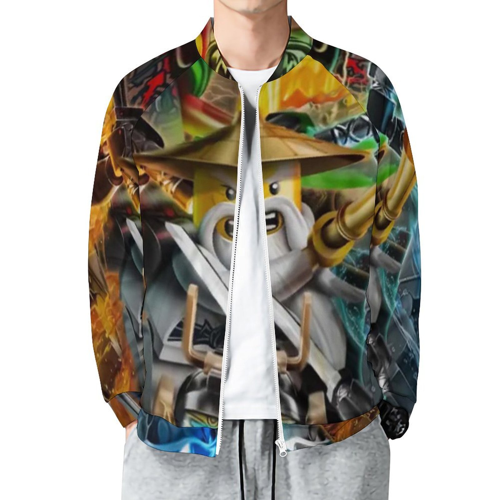 Ninjago Fashion Jacket Mens Windbreaker Coat Lightweight Zipper Clothes ...
