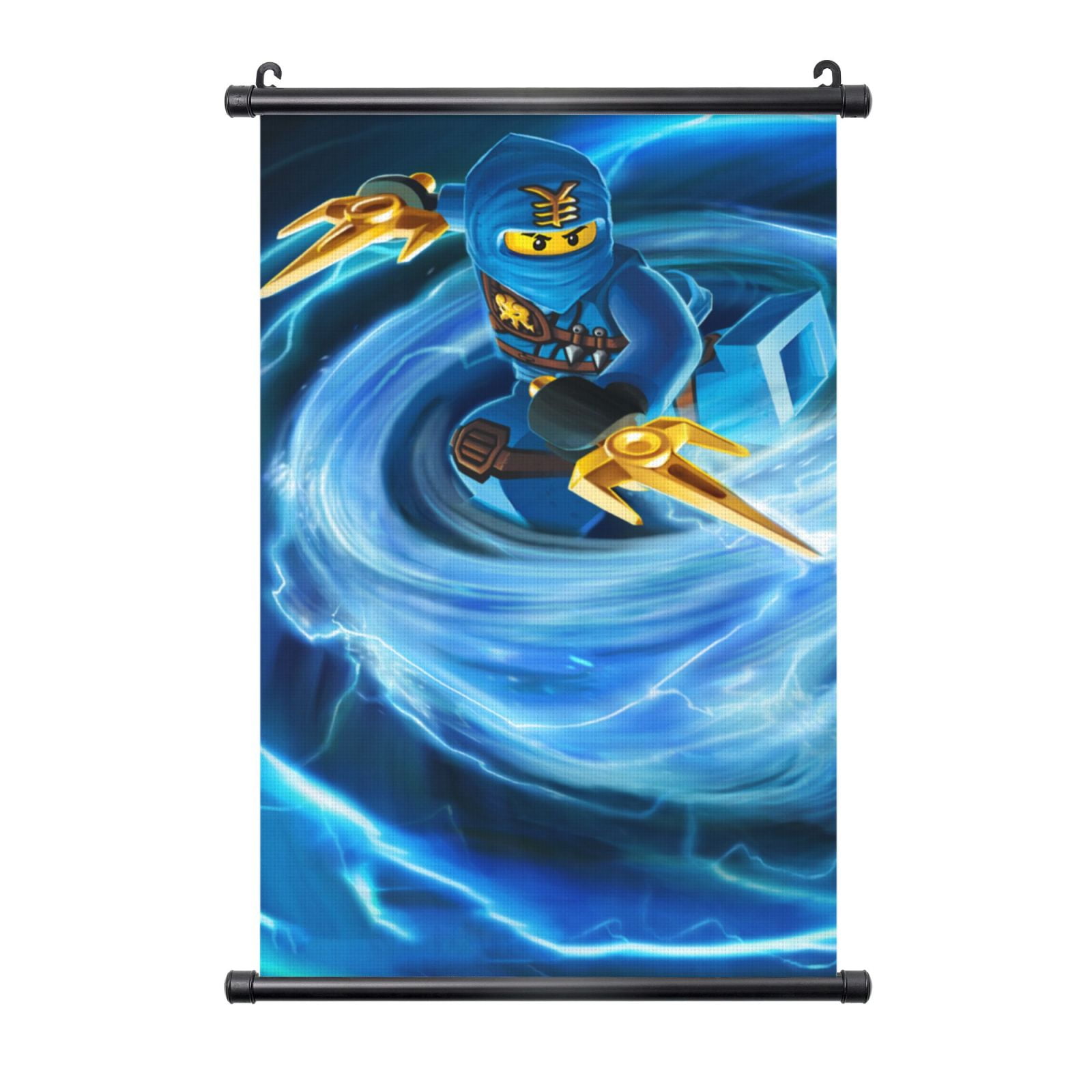 Ninjago Hanging Poster, Black Plastic Shaft Wall Hanging Posters Scroll ...