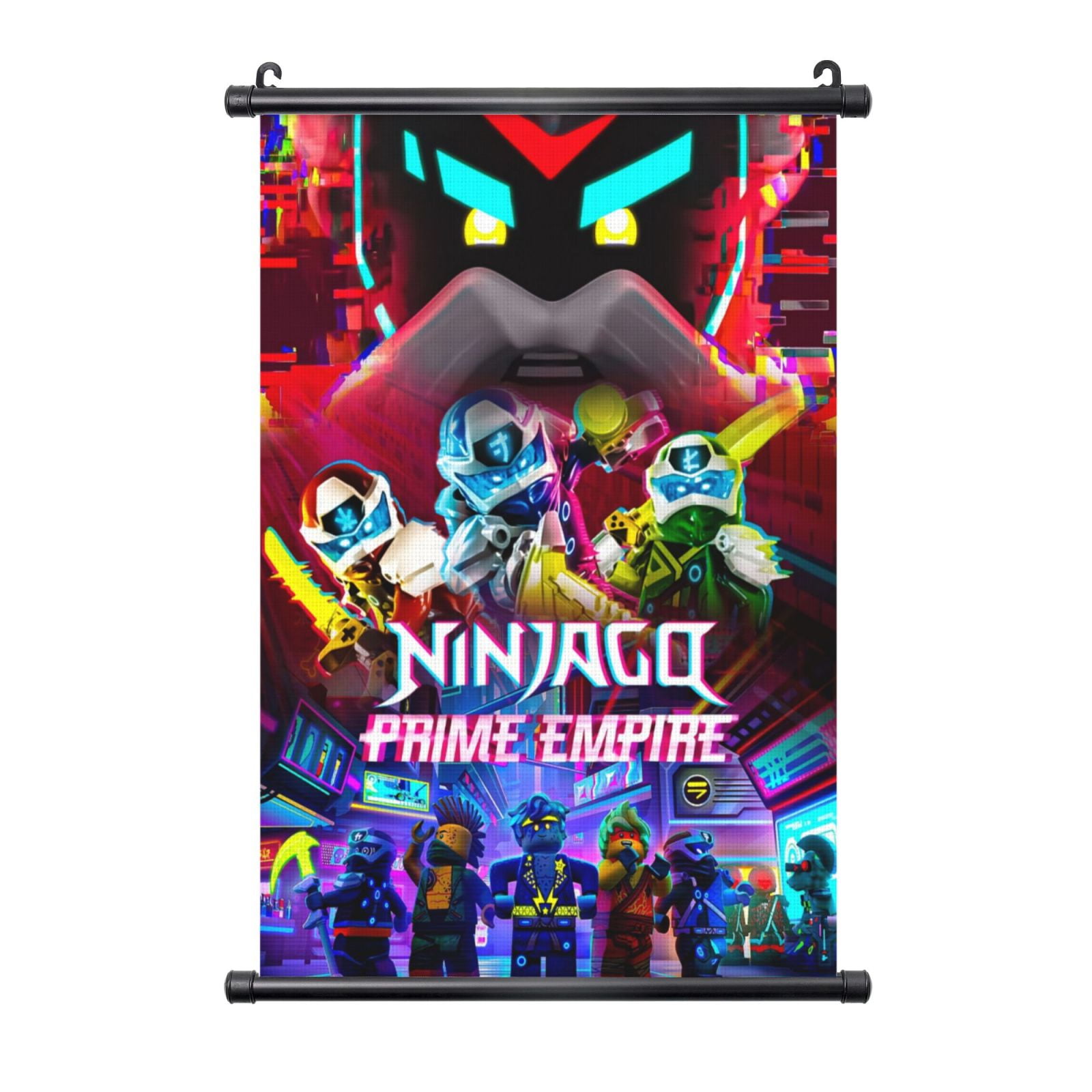Ninjago Hanging Poster, Black Plastic Shaft Wall Hanging Posters Scroll ...