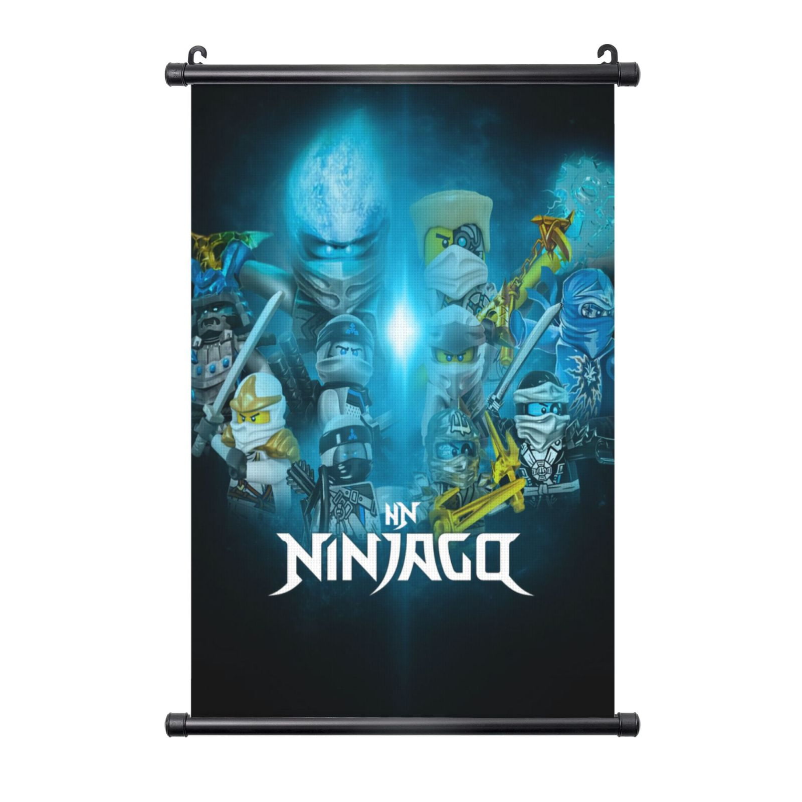 Ninjago Hanging Poster, Black Plastic Shaft Wall Hanging Posters Scroll ...