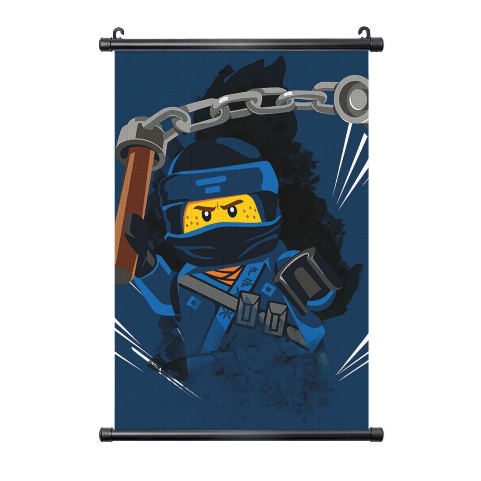 Ninjago Hanging Poster, Black Plastic Shaft Wall Hanging Posters Scroll ...