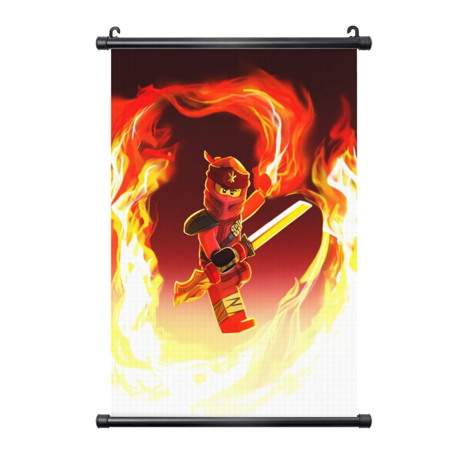 Ninjago Hanging Poster, Black Plastic Shaft Wall Hanging Posters Scroll ...